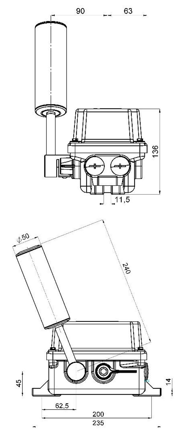 DUK Conveyor Belt Misalignment (Off-Track) Switch LHPE-13/2-L50V