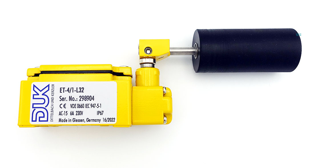 DUK Conveyor belt misalignment switch, 240VAC, 6 OR 10A, 1NO-1NC, ET-4/1-L32