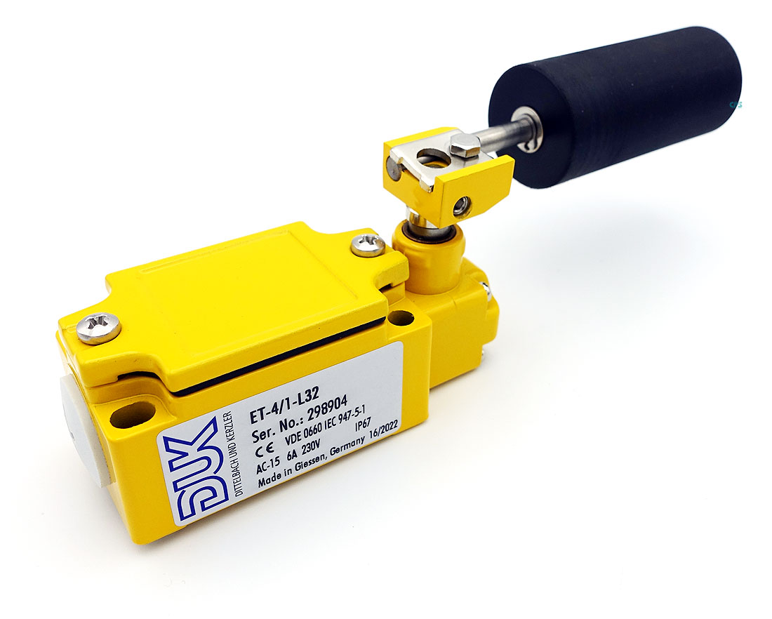 DUK Conveyor belt misalignment switch, 240VAC, 6 OR 10A, 1NO-1NC, ET-4/1-L32