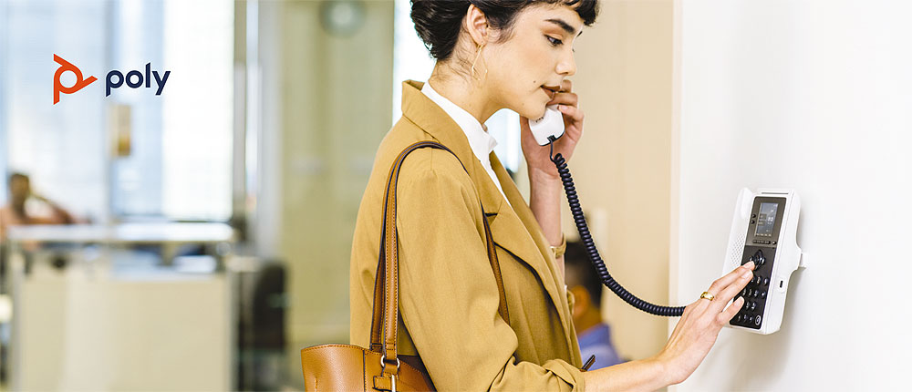 Poly Edge E100 IP Phone, PoE 82M86AA, 2200-86980-025