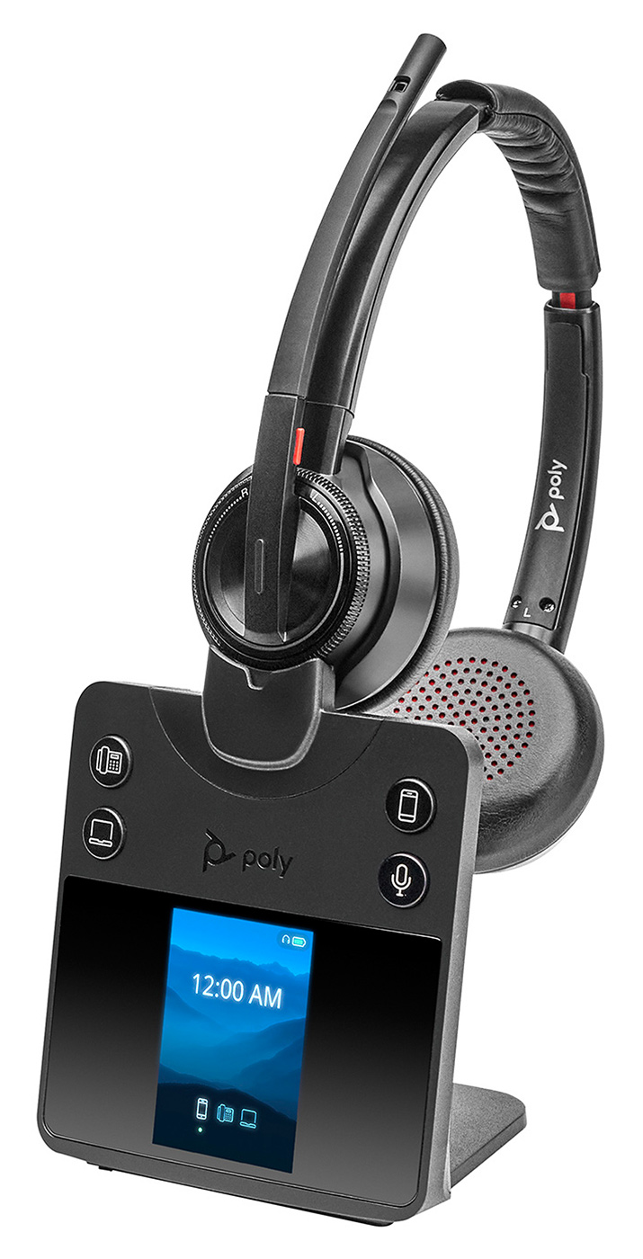 Poly Savi 8420 Office Stereo DECT 1880-1900 MHz Headset EMEA INTL ...
