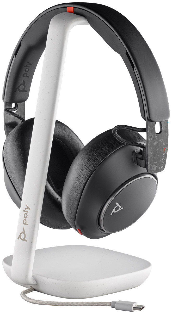 Poly Voyager Surround 85 UC USB-C Headset +USB-C/A Adapter +Charging ...