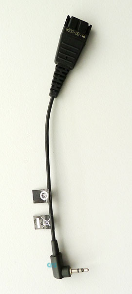 Jabra QD on 2,5mm jack plug angled connector 15cm for Panasonic 8800-00 ...