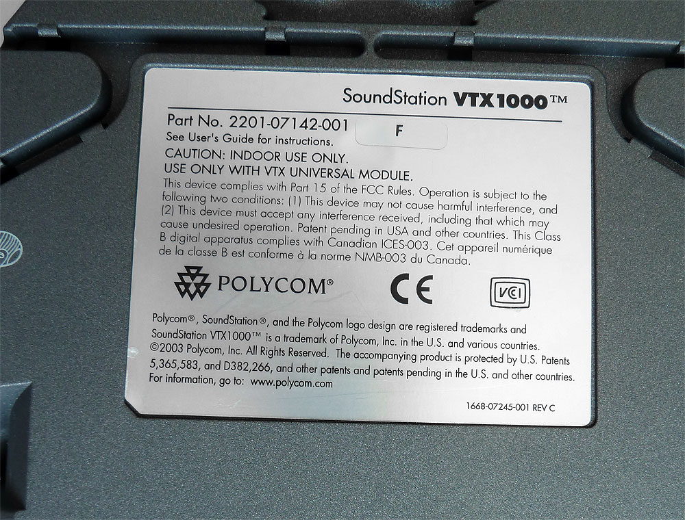 Polycom SoundStation VTX1000 Conference Phone 2201-07142-001